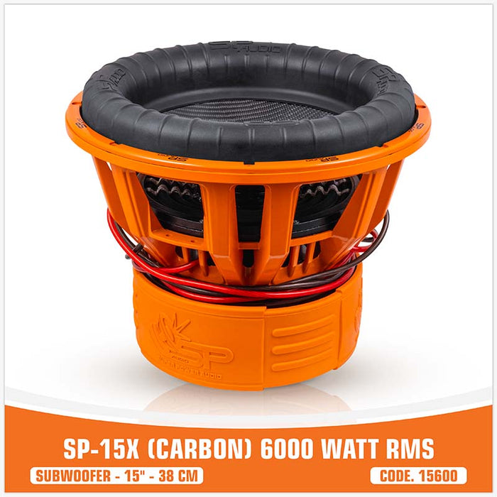 SP 15X CARBON FIBERS SUBWOOFER 15"/38CM 6000W RMS (UNIT PRICE)