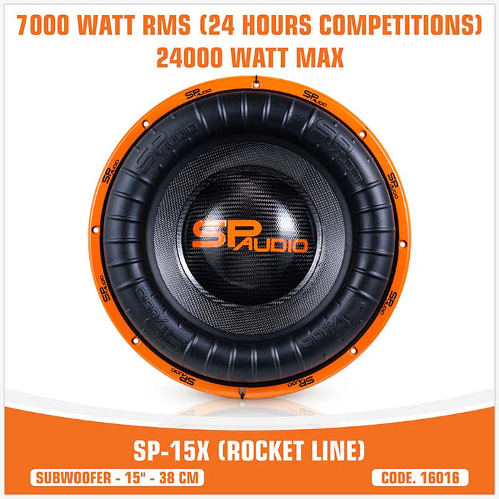 SP-15xxx Fibre di carbonio Subwoofer 15 "/ 38cm 10.000 Watt RMS
